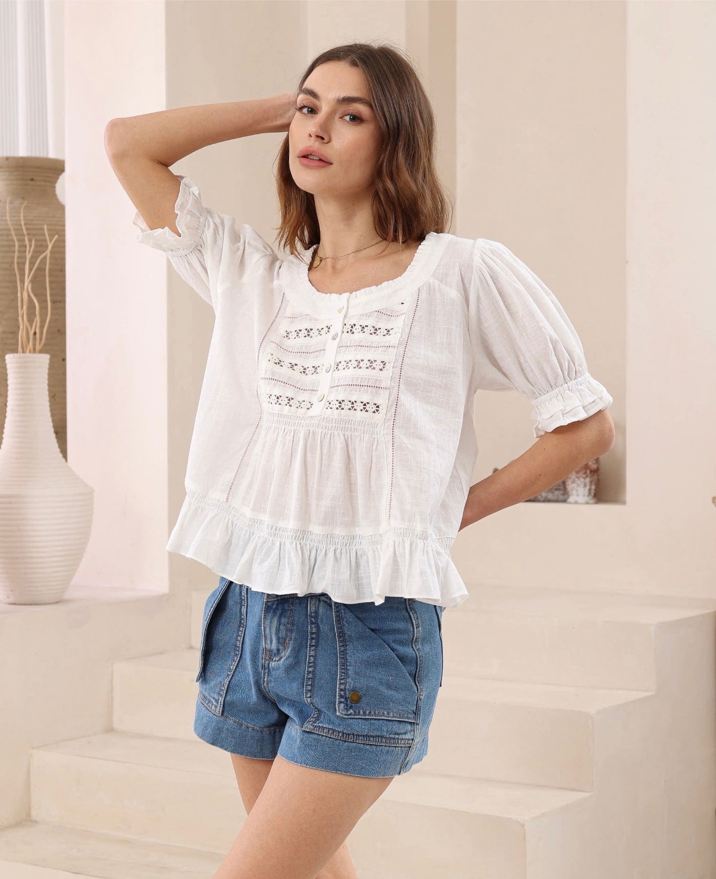 Debra Detailed Shirt – lil'birdie boutique