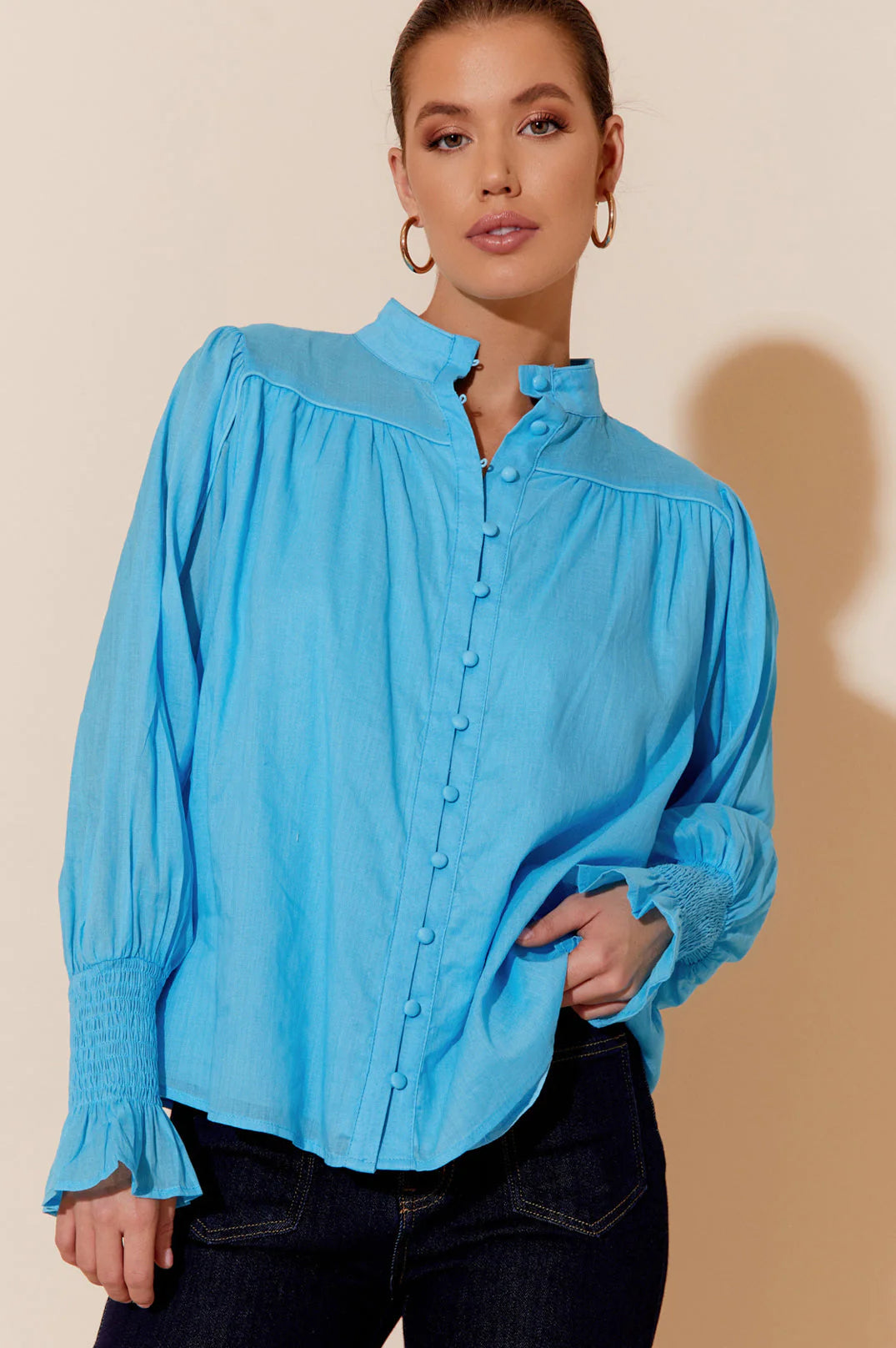 Haley Shirt | Blue – lil'birdie boutique