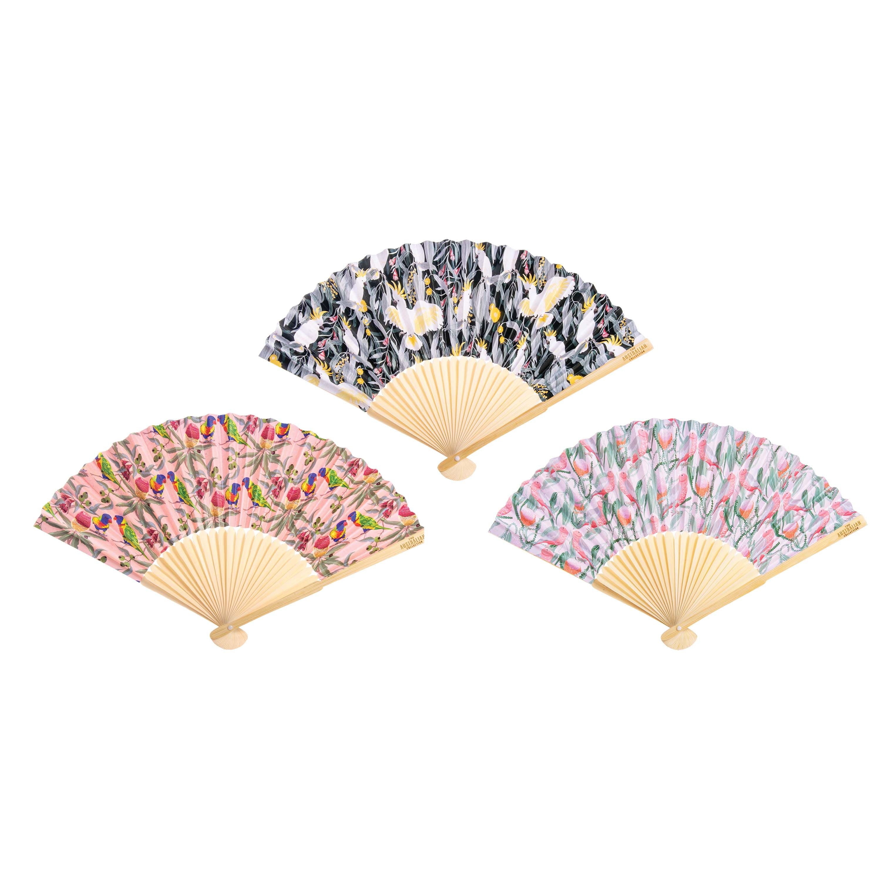 Native Bird Bamboo & Paper Fan | Assorted Styles – lil'birdie boutique