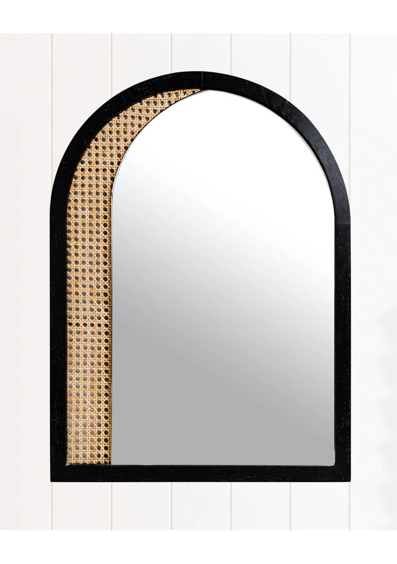 Georgie Black Rattan Mirror – lil'birdie boutique